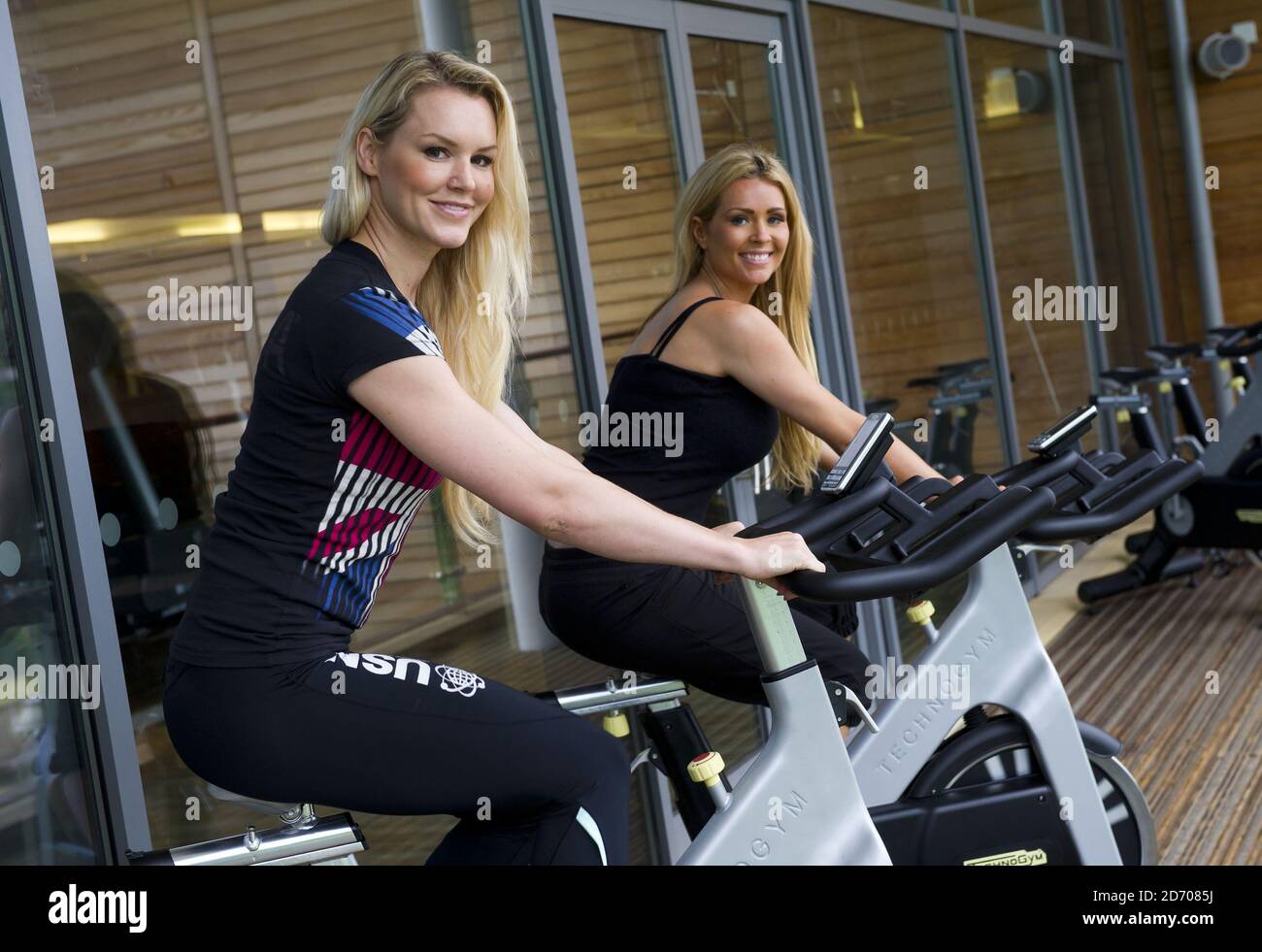 Amy Guy and Nicola McLean attending the launch of the Virgin Active ...