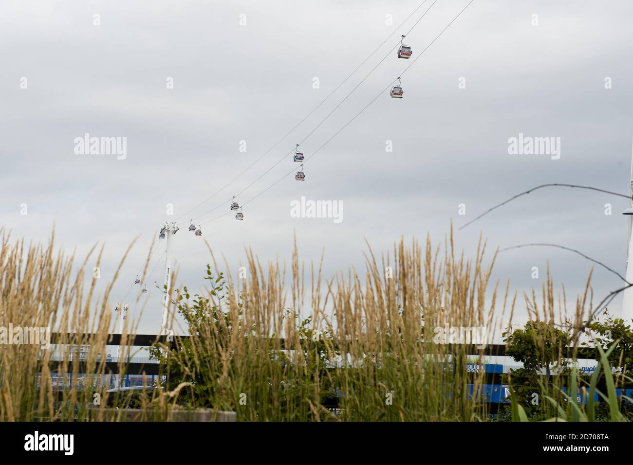 General view of the Olympic Emirates Air Cable Cars, which cross the ...