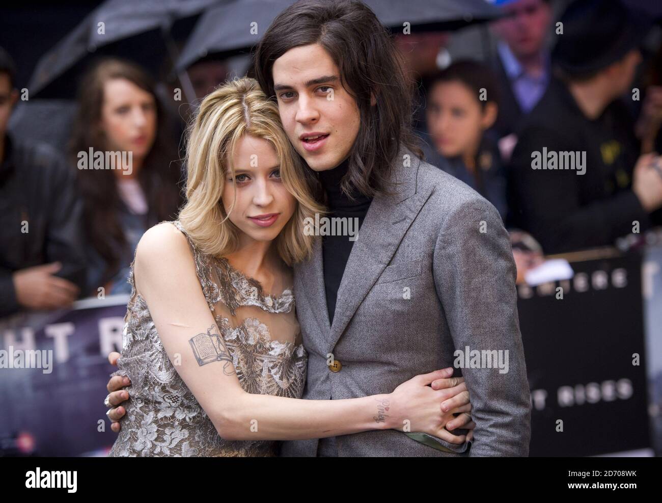 Peaches Geldof and Thomas Cohen arriving at the premiere of The Dark ...