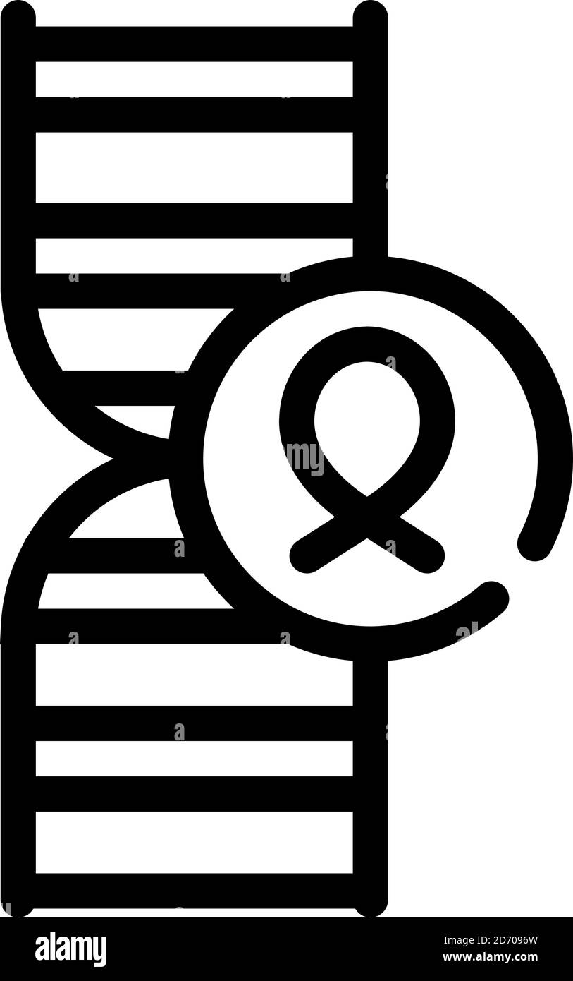 dna cancer line icon vector illustration sign Stock Vector Image & Art ...