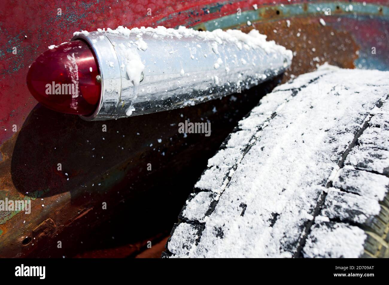 Salt encrusted on competitors' cars during Bonneville Speed Week, held ...