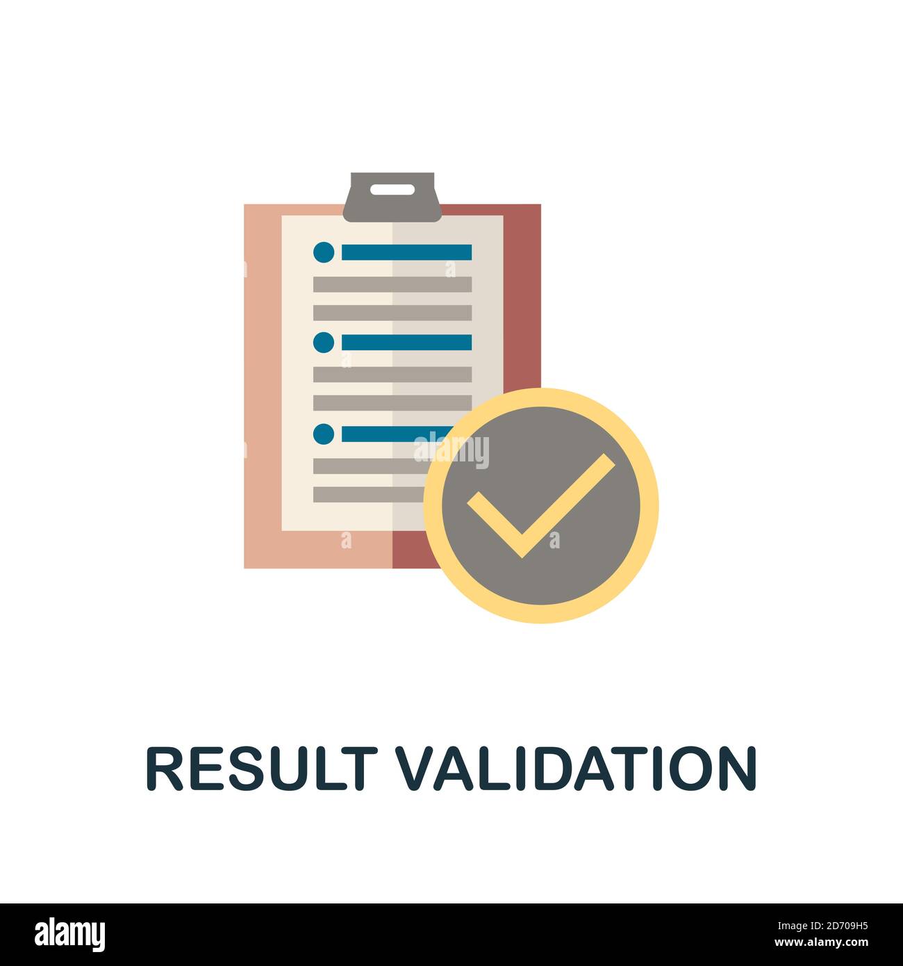 Result Validation icon. Simple element from business growth collection ...