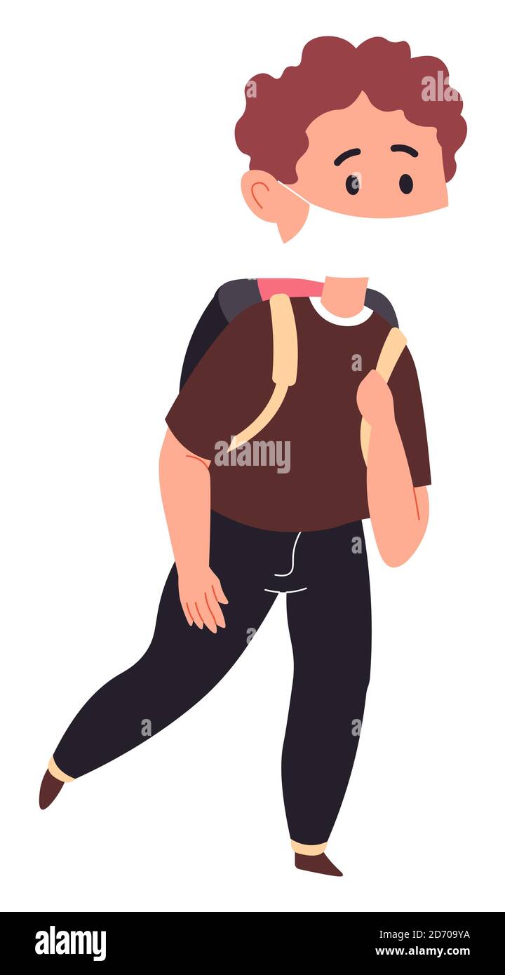 Children school face mask Stock Vector Images - Alamy