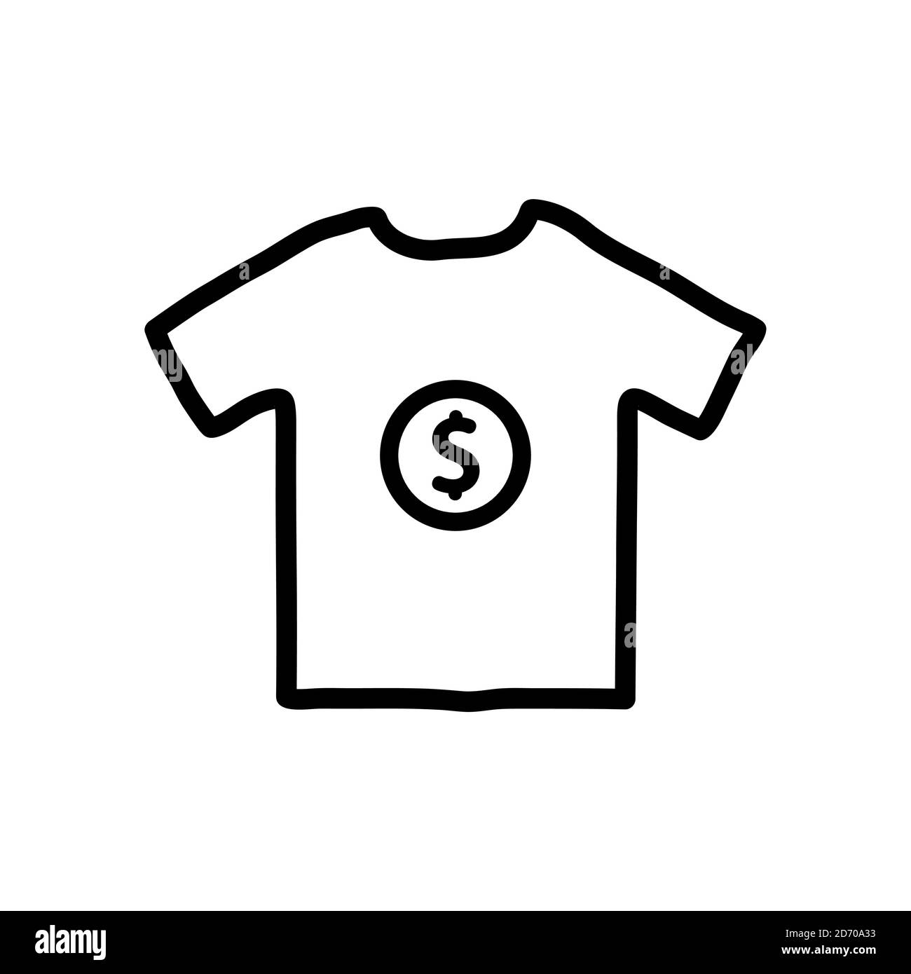 Dollar T-shirt Icon. Vector illustration Stock Vector Image & Art - Alamy