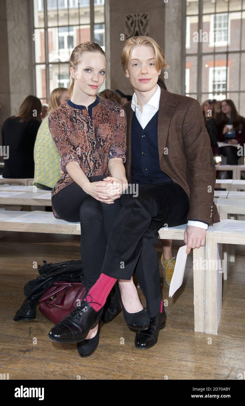 Freddie Fox on the front row at the Nicole Farhi fashion show, held at ...