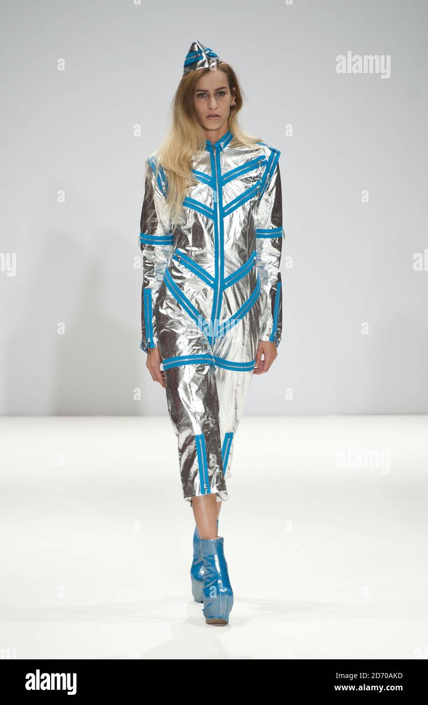 Model Alice Dellal on the catwalk at the Pam Hogg fashion show, held at ...