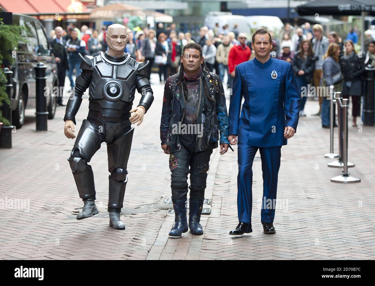 Robert Llewellyn, Craig Charles and Chris Barrie pictured outside the ...