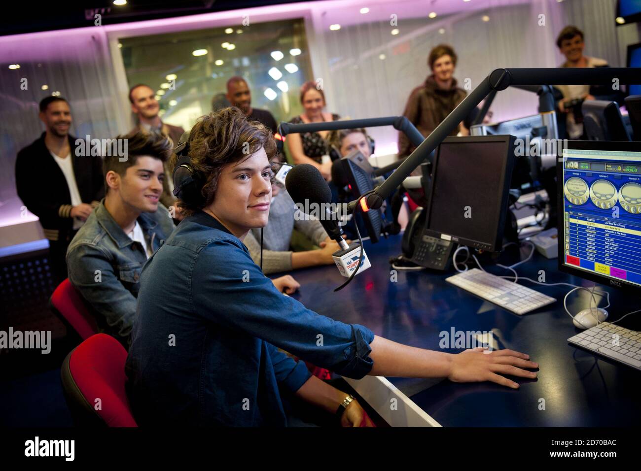 Zayn Malik and Harry Styles of One Direction pictured during an ...