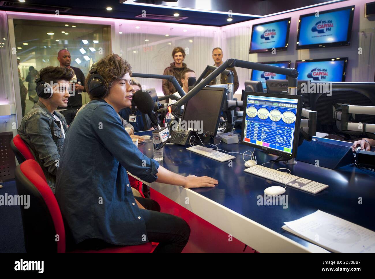 Zayn Malik and Harry Styles of One Direction pictured during an ...