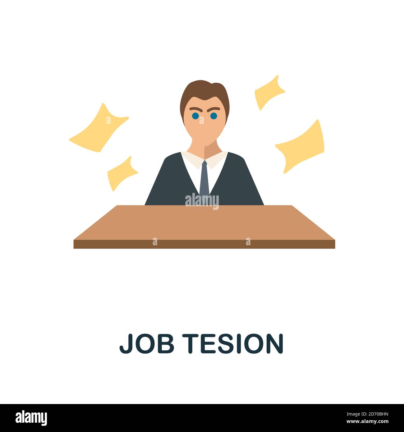 Job Tesion icon. Simple element from business growth collection ...