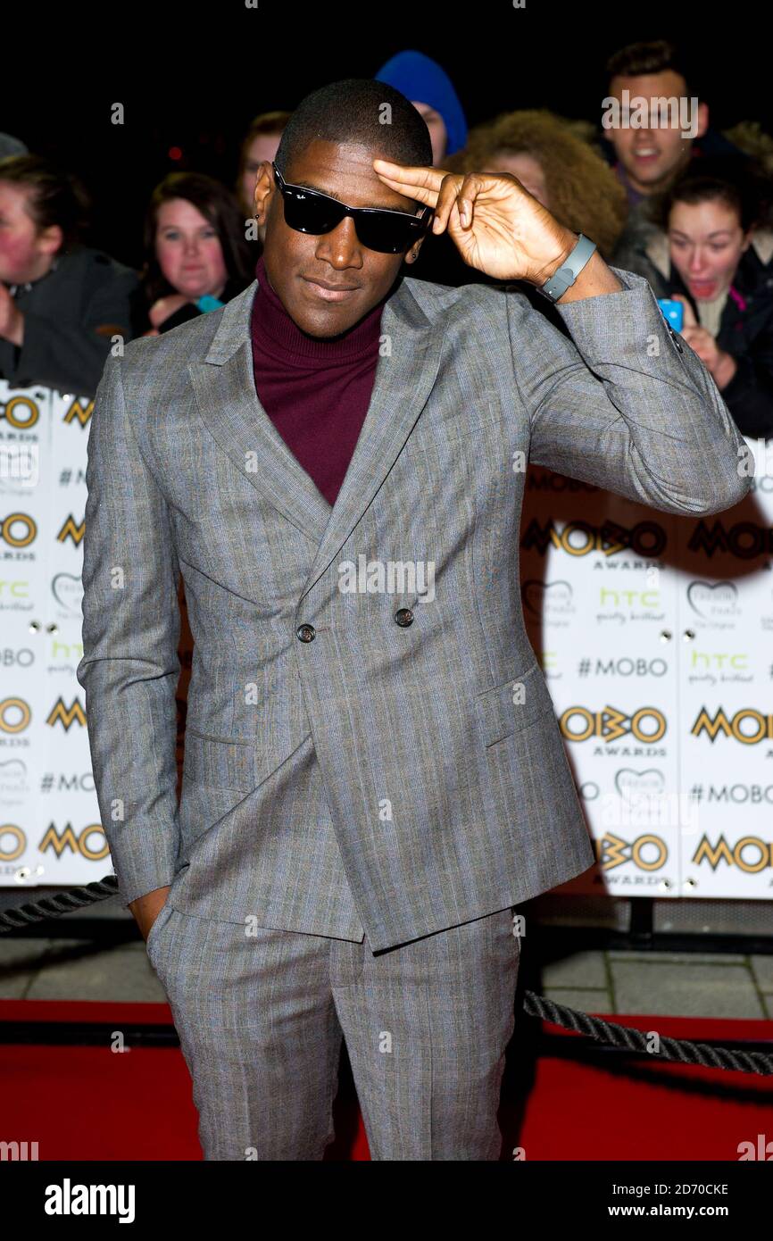 Labrinth arriving at the 2012 MOBO Awards, at the Echo Arena in ...