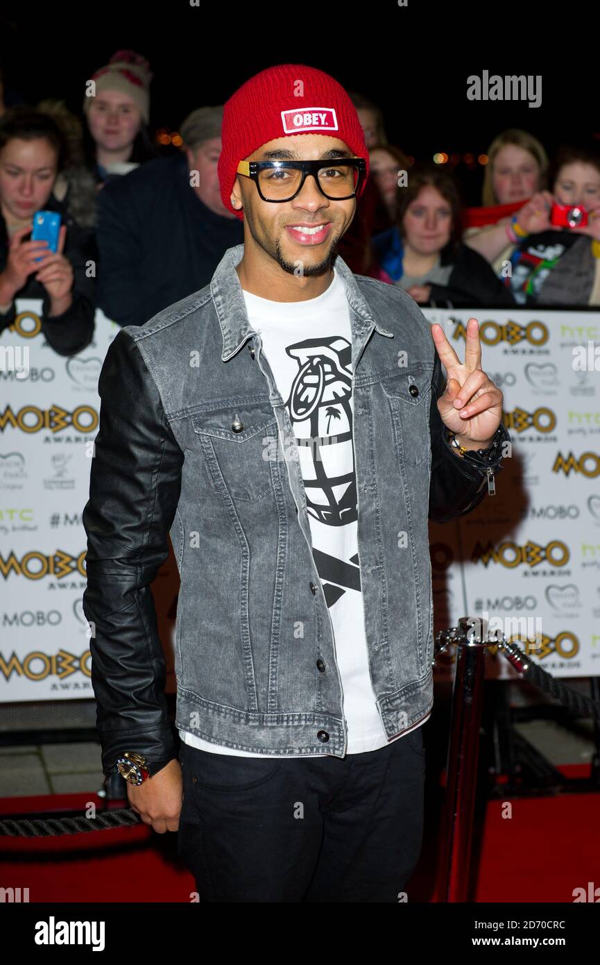 Esco Williams arriving at the 2012 MOBO Awards, at the Echo Arena in ...