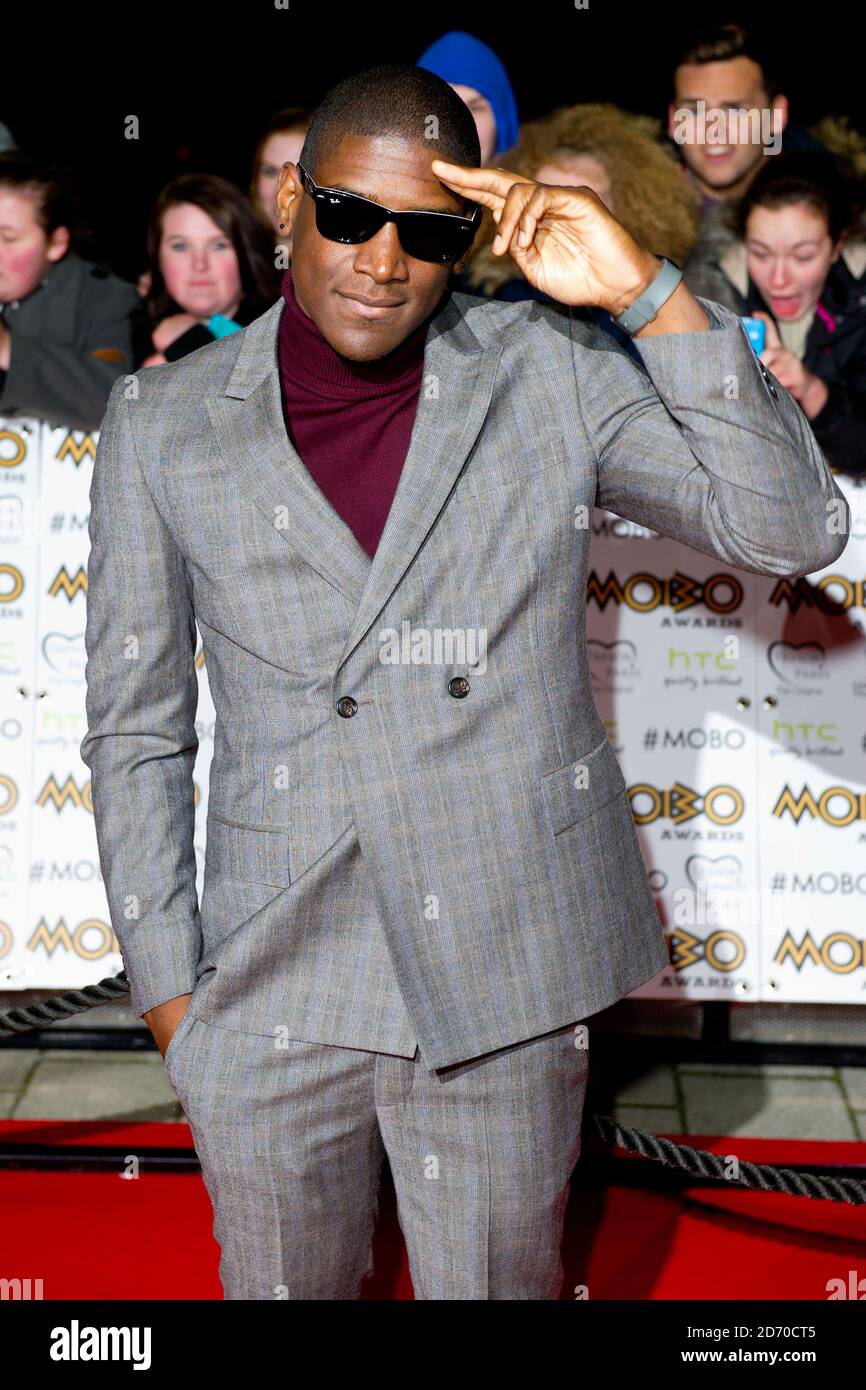 Labrinth arriving at the 2012 MOBO Awards, at the Echo Arena in ...