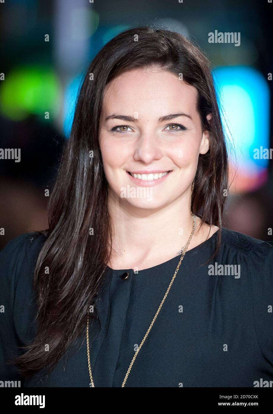 Maria Koukais attending the premiere of Gambit, at the Empire cinema in ...