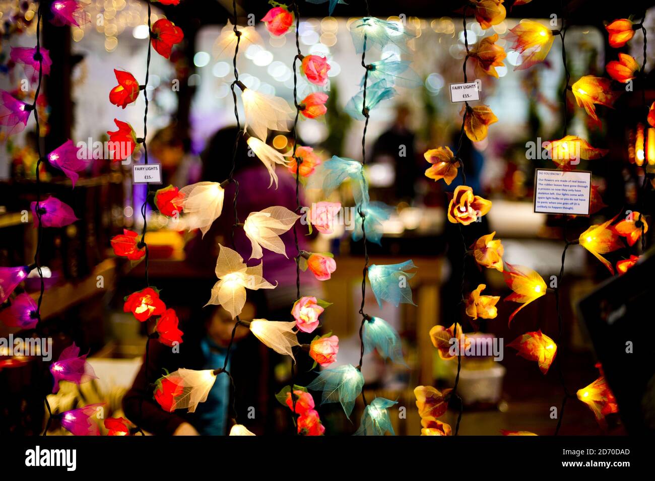 Fairy lights on display at the Ideal Home Show at Christmas, in Earl's ...