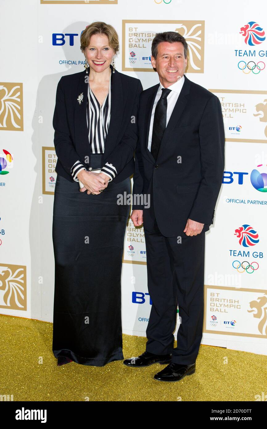 Sebastian Coe and Carole Annett attending the British Olympic Ball, at ...