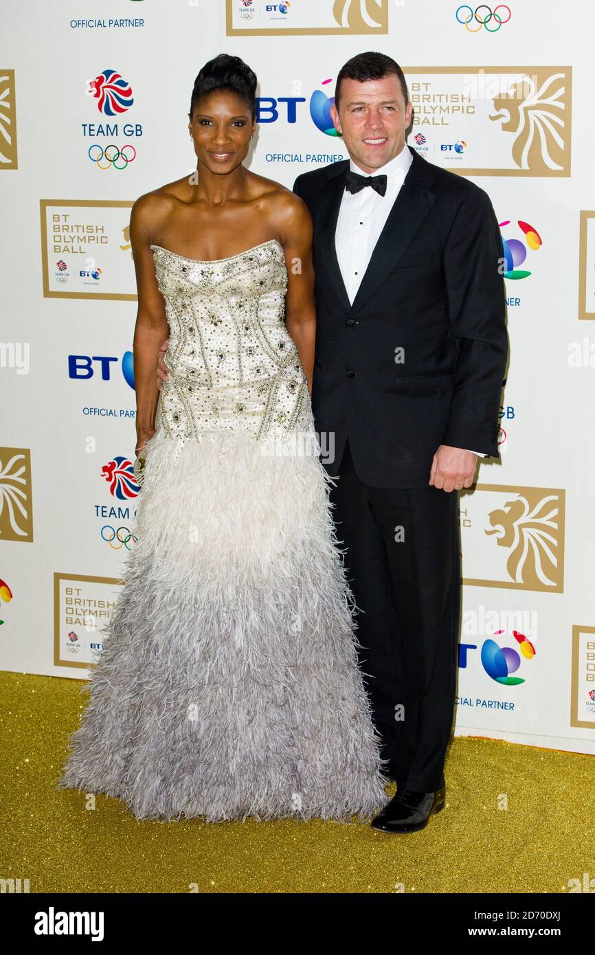 Denise Lewis and guest attending the British Olympic Ball, at the ...
