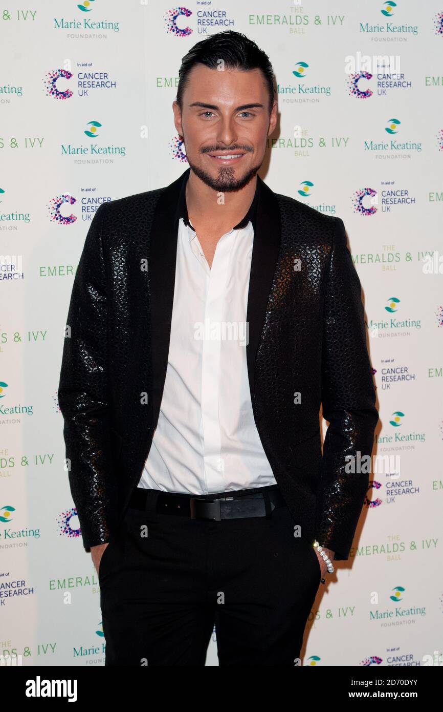Rylan Clarke attending the Emeralds and Ivy Ball, in aid of Cancer ...