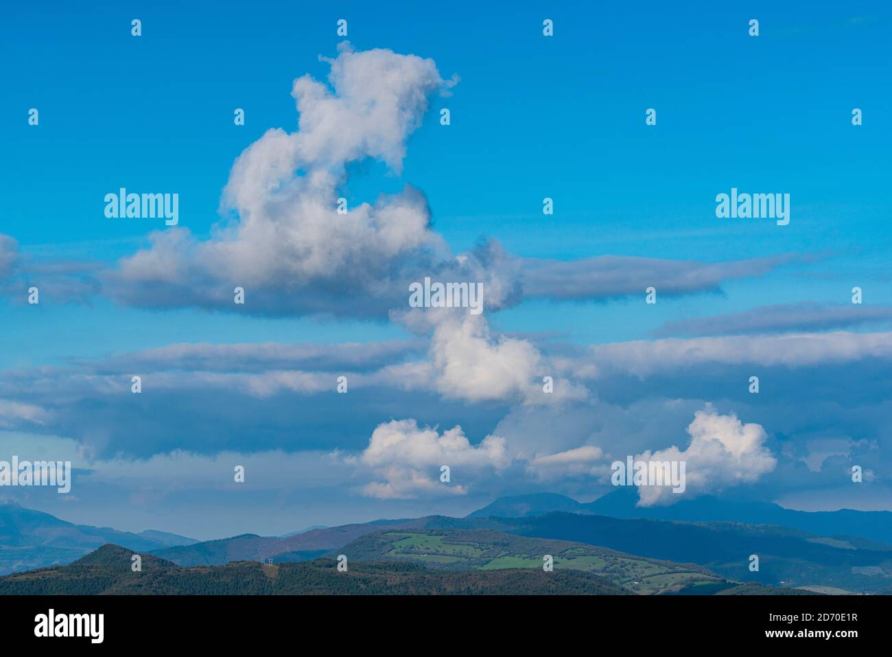 Clouds in the Angulo Valley of the Mena Valley in the Merindades of the ...