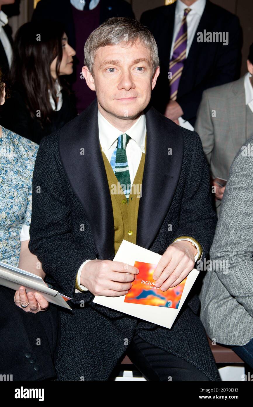 Martin Freeman on the front row at the Richard James fashion show, held ...