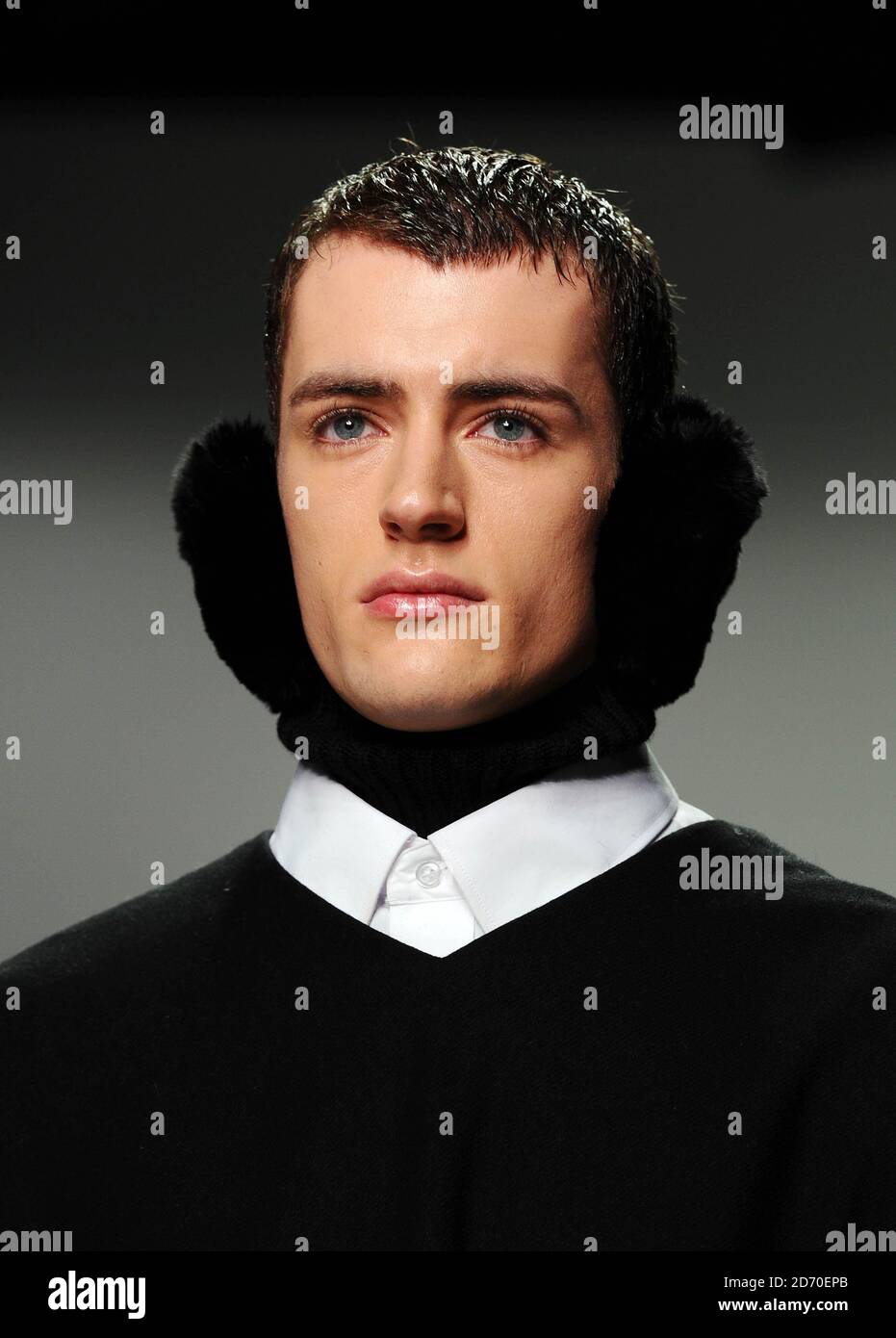 A model on the catwalk at the Shaun Samson fashion show, held as part ...