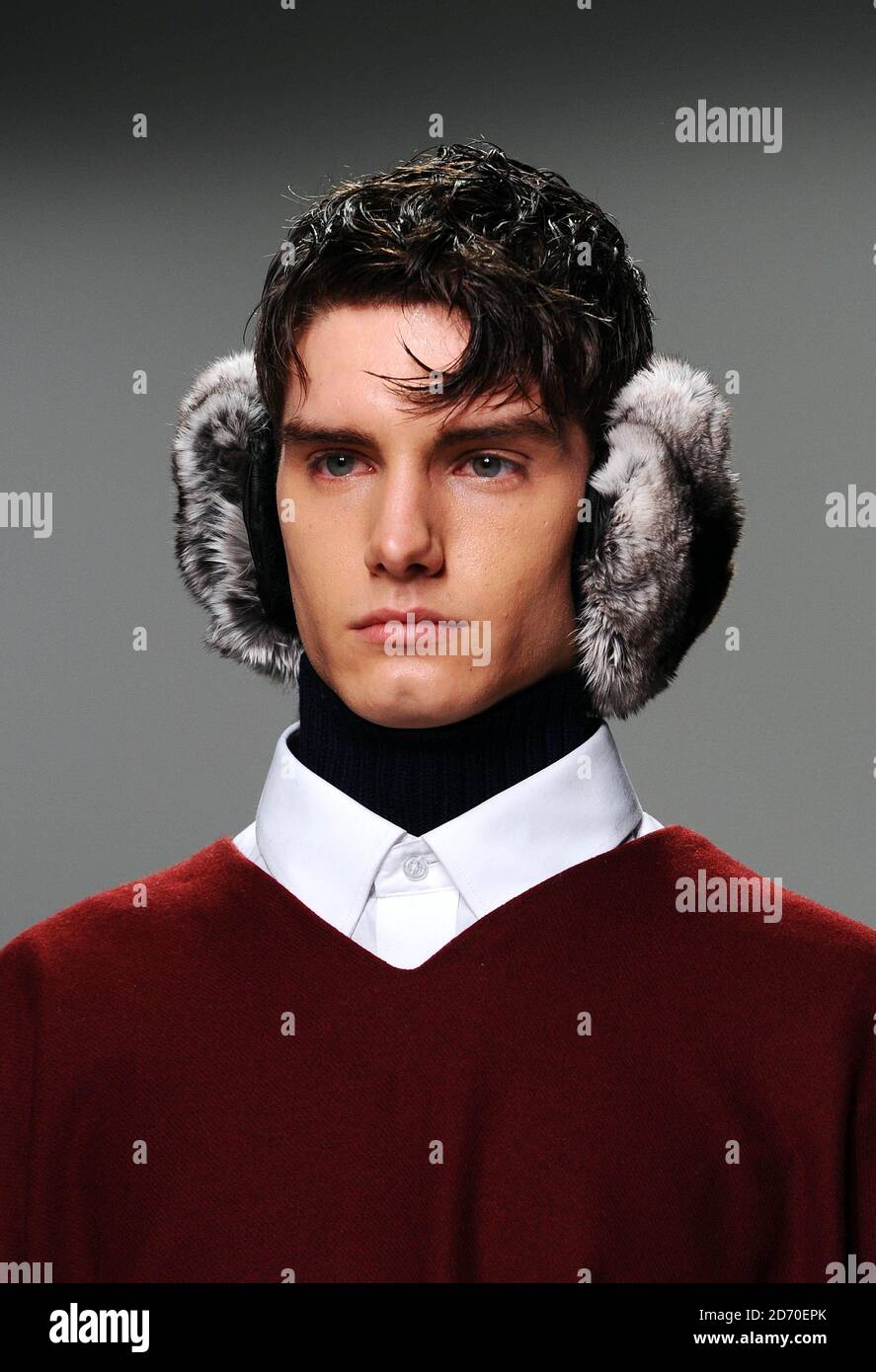 A model on the catwalk at the Shaun Samson fashion show, held as part ...