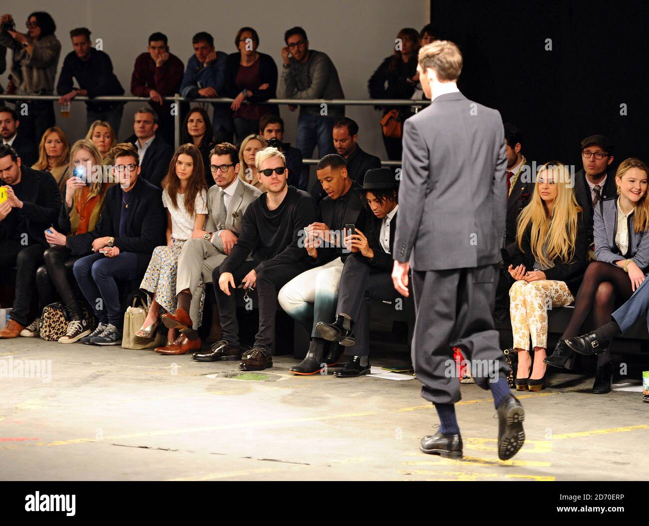 The front row, including Jade Parfitt, Henry Holland, David Gandy, Mr ...