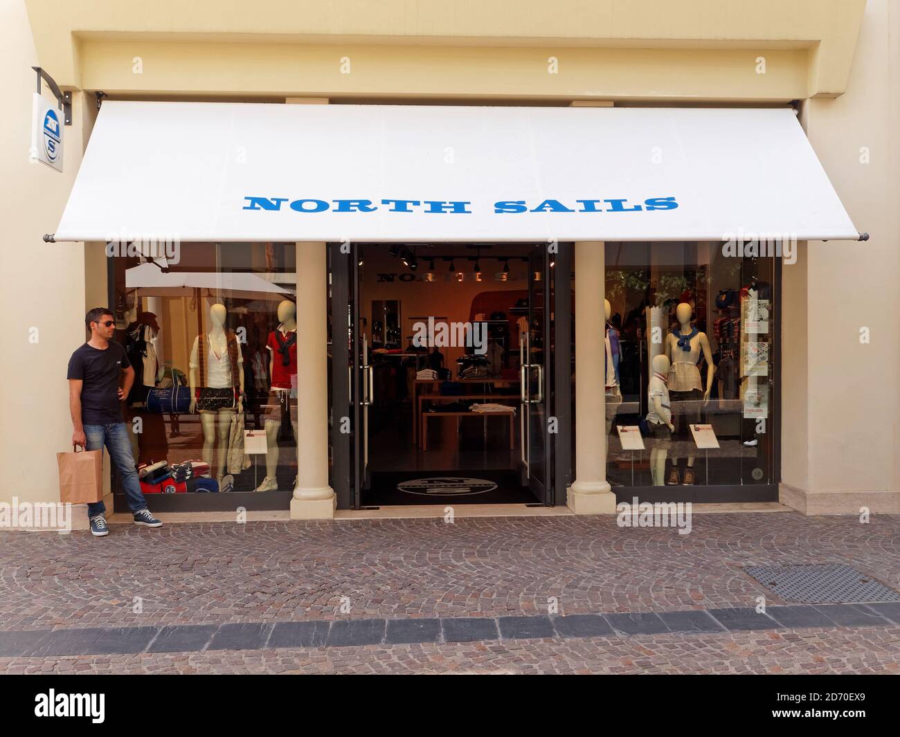 ROME, ITALY - JULY 27, 2015. North Sails Clothing Store in Rome, Italy ...