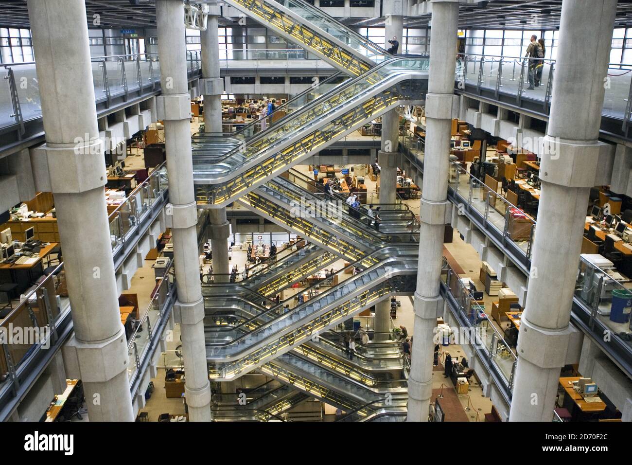 General view of the interior of the Lloyds building in the City of ...