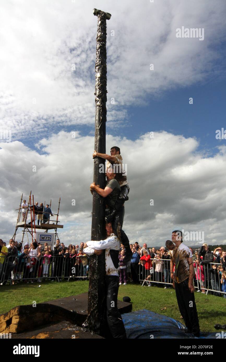Top of greasy pole hi-res stock photography and images - Alamy