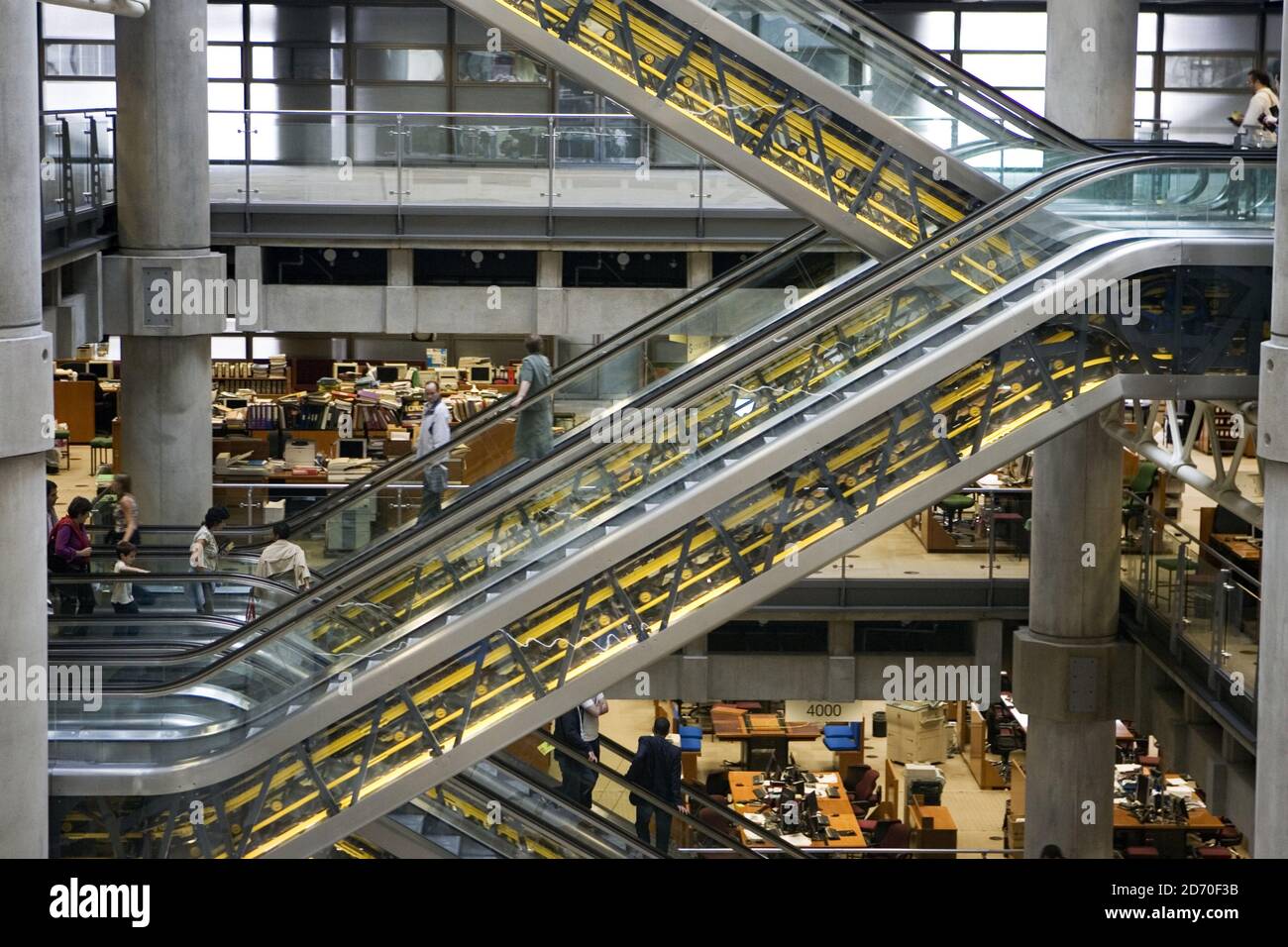 General view of the interior of the Lloyds building in the City of ...