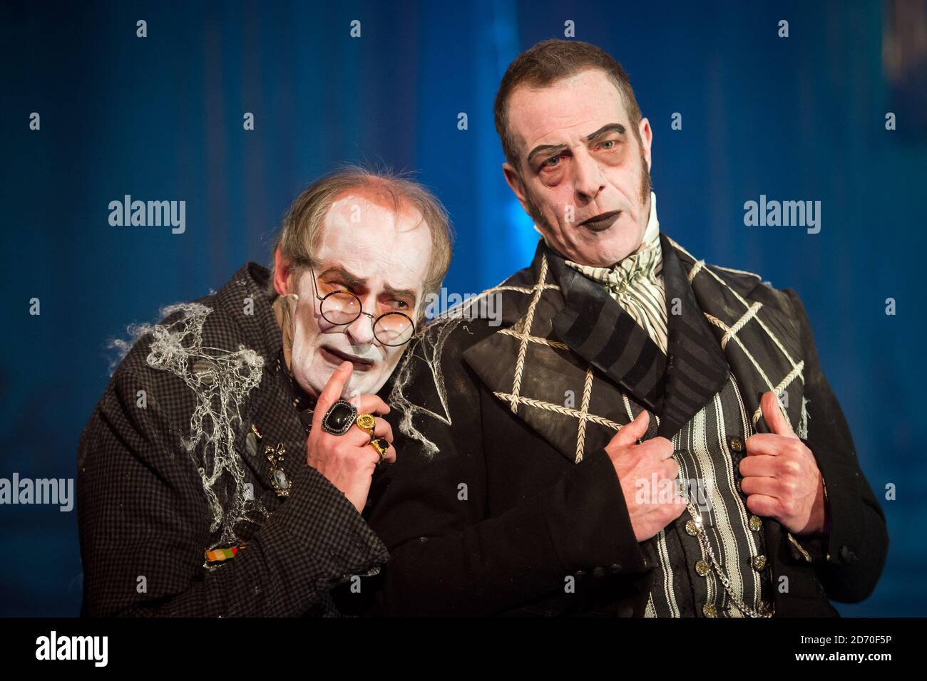 James Vaughan playing Wemmick and Jack Ellis playing Jaggers during a ...