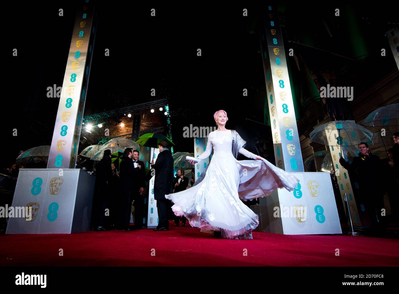 Helen Mirren attending the Bafta Awards, at the Royal Opera House in ...