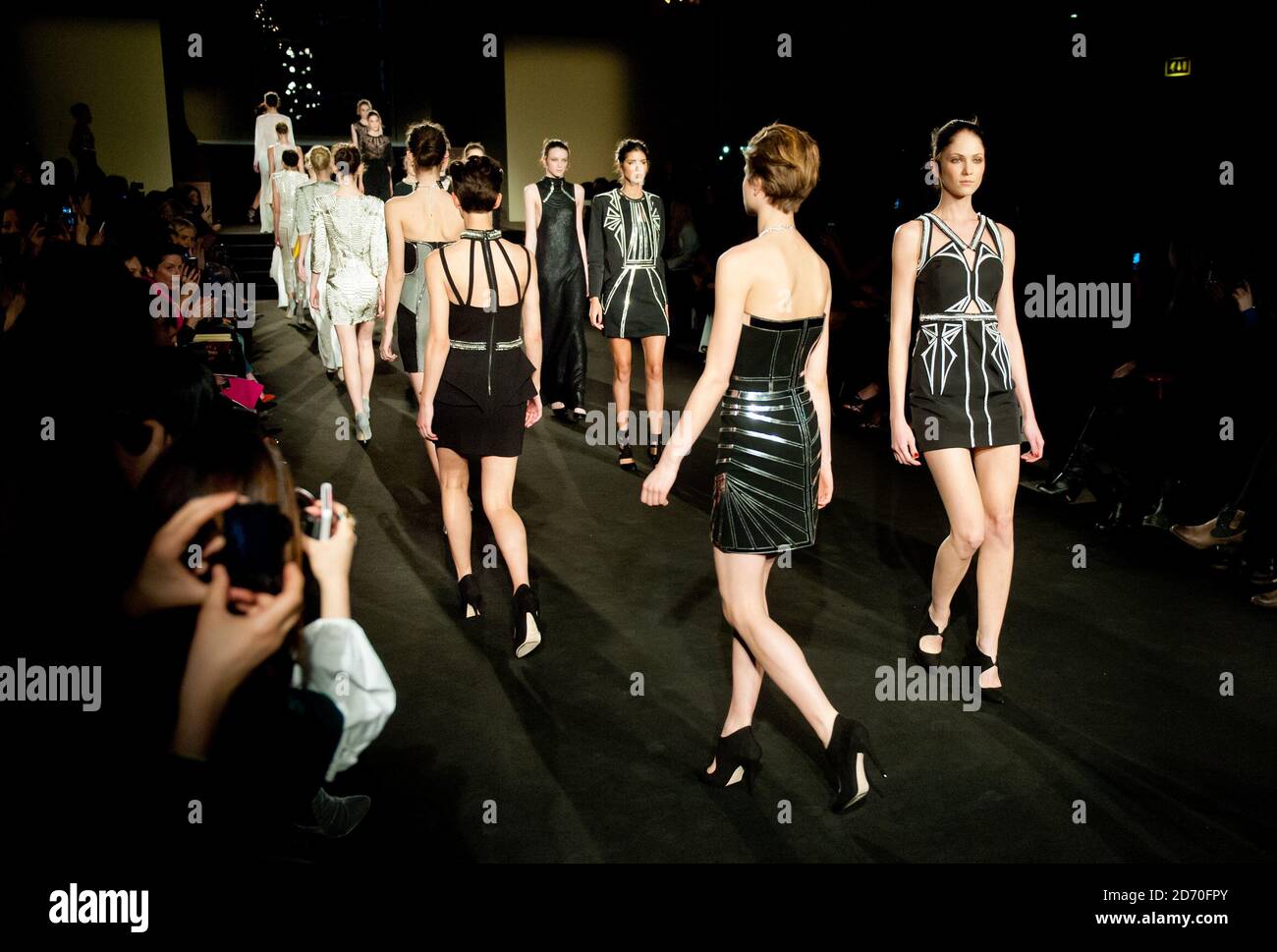 Models on the catwalk for the Sass and Bide catwalk show as part of ...
