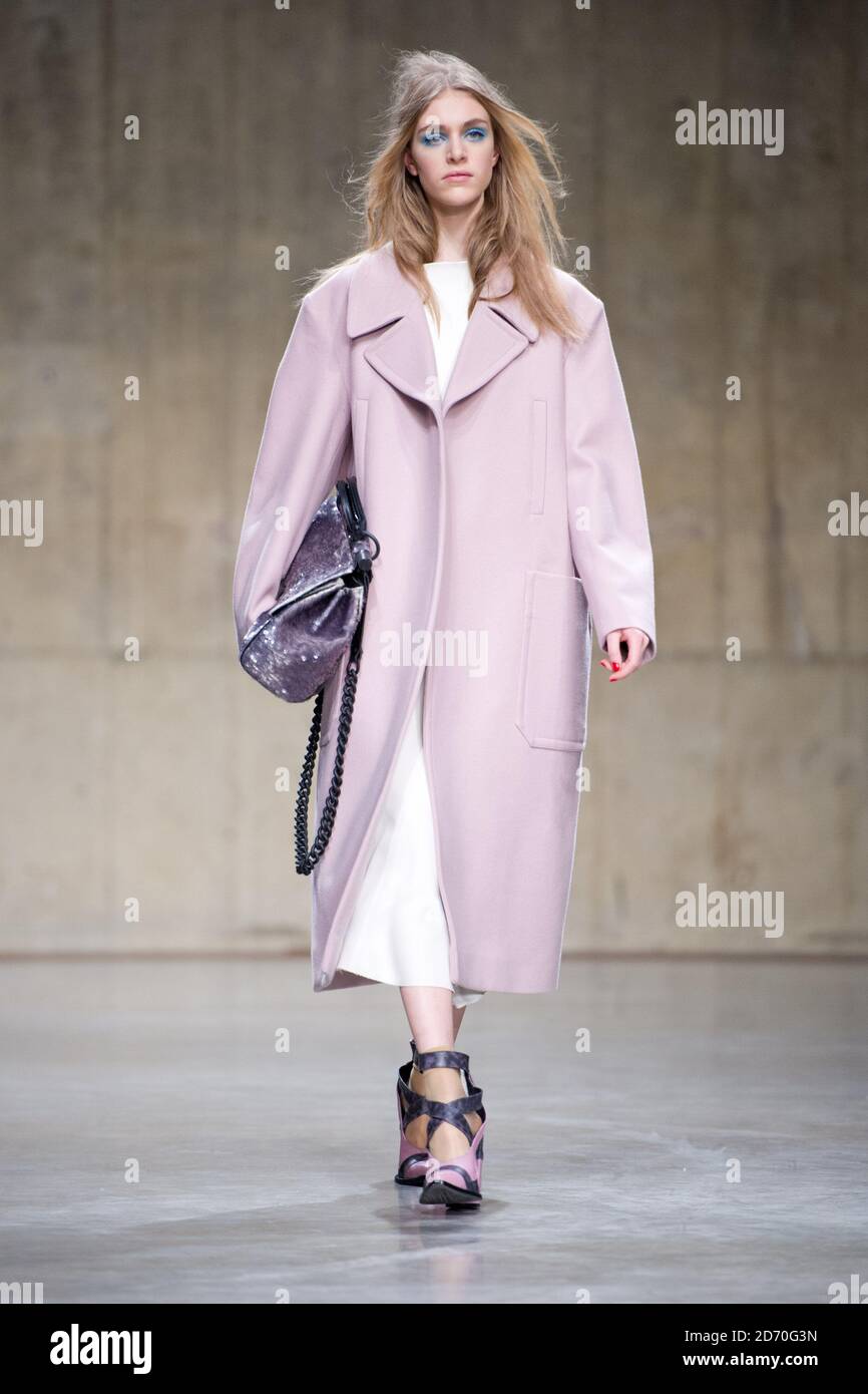 A model wears a design by Top Shop Unique, during the autumn/ winter ...
