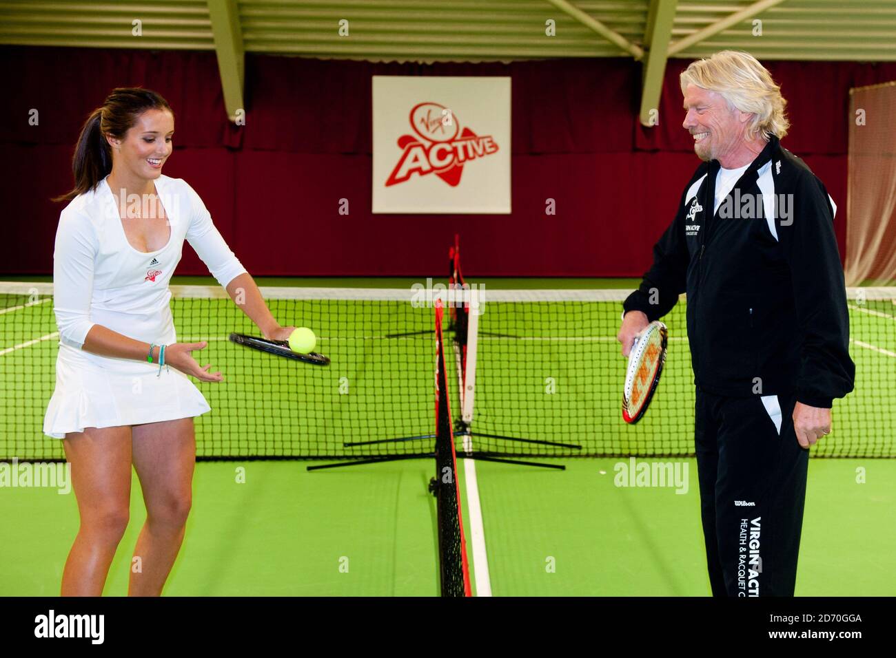 Laura Robson and Richard Branson pictured at the Virgin Active Chiswick ...