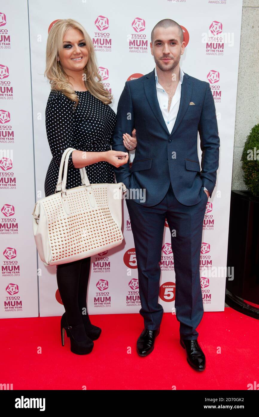Shayne Ward and Faye McKeever arriving at the Tesco Mum of the Year ...