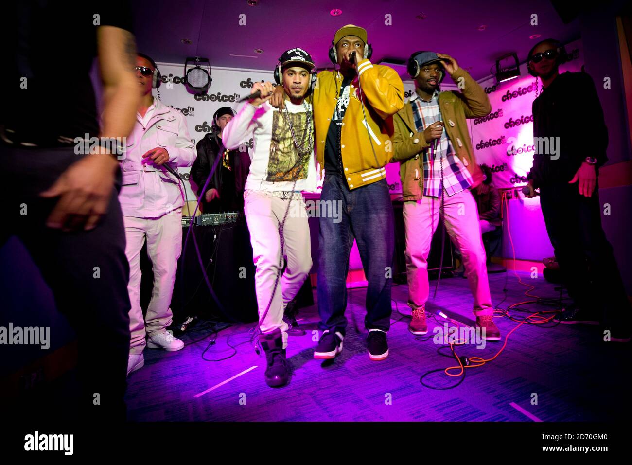 Megaman and swiss during a live session at choice fm hi-res stock ...