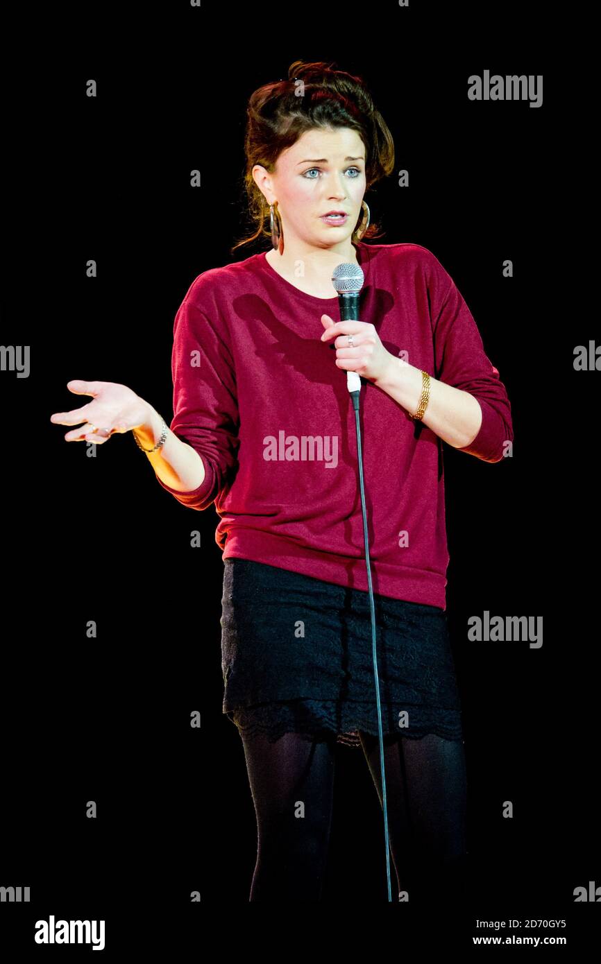 Aisling Bea pictured on stage at the War Child Comedy Night, in aid of ...