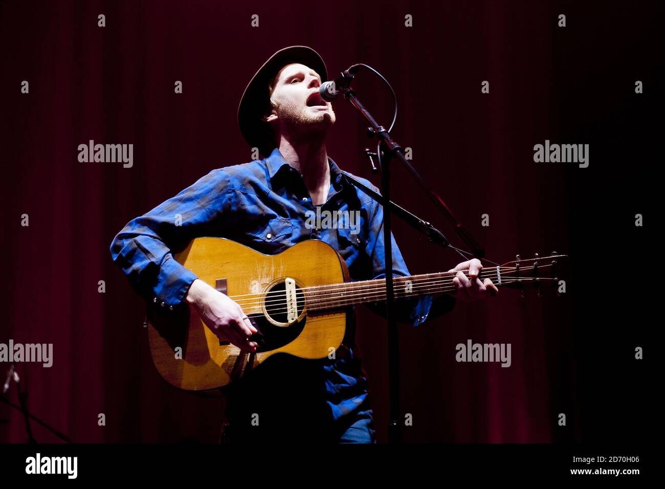 Wesley Schultz of The Lumineers performing at Brixton Academy in south ...
