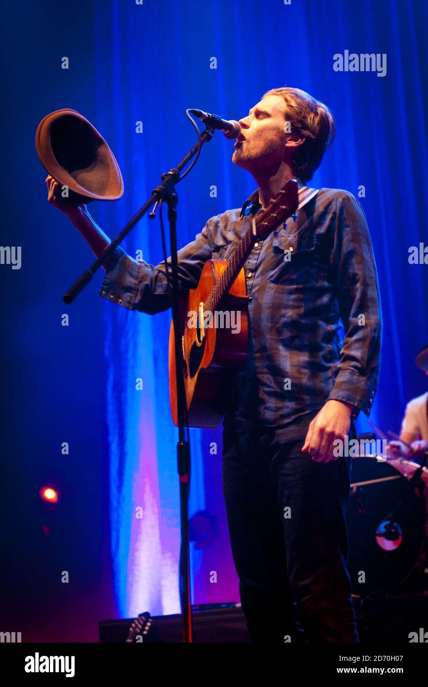 Wesley Schultz of The Lumineers performing at Brixton Academy in south ...