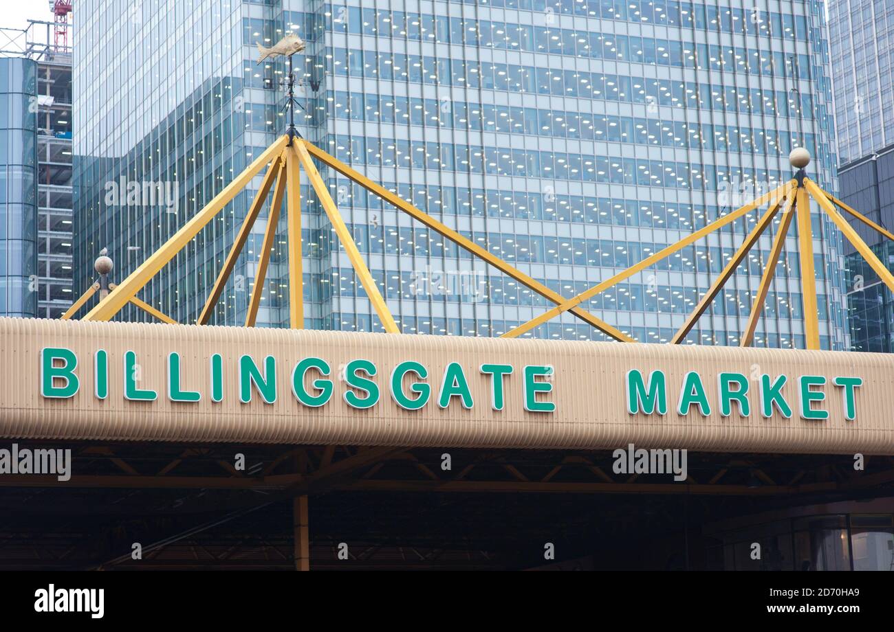 Billingsgate fish market sign hi-res stock photography and images - Alamy