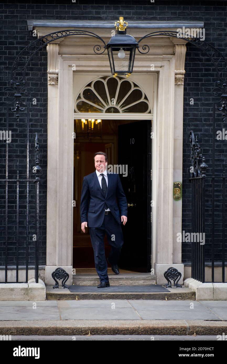 Prime Minister David Cameron makes a statement outside 10 Downing ...
