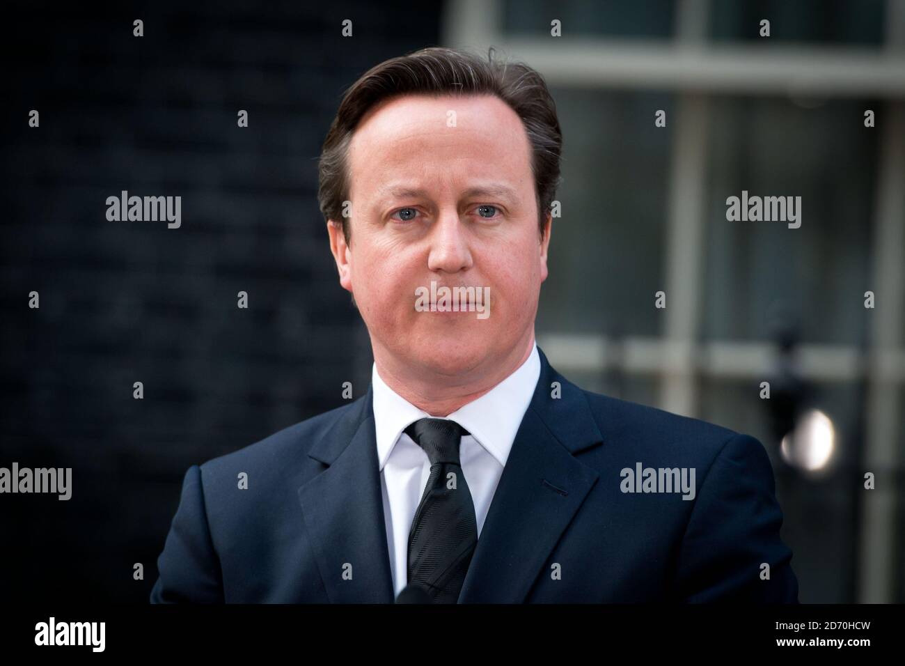 Prime Minister David Cameron makes a statement outside 10 Downing ...