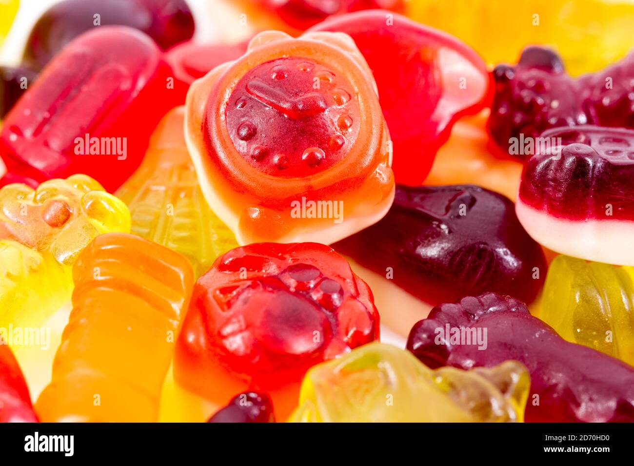 Closeup of some Rowntrees Randoms sweets Stock Photo - Alamy