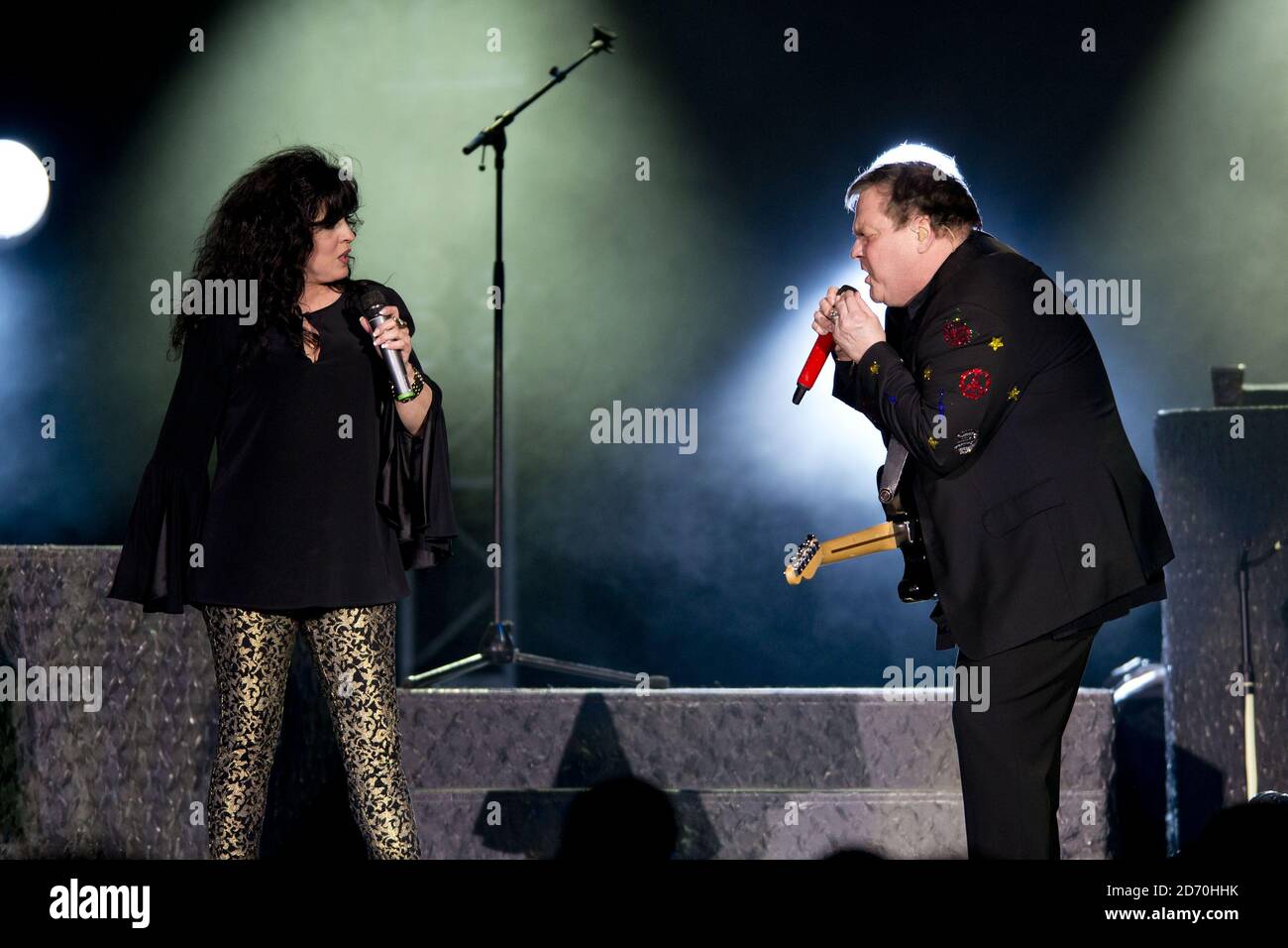 Meat Loaf performing with Patti Russo at the O2 Arena in East London ...