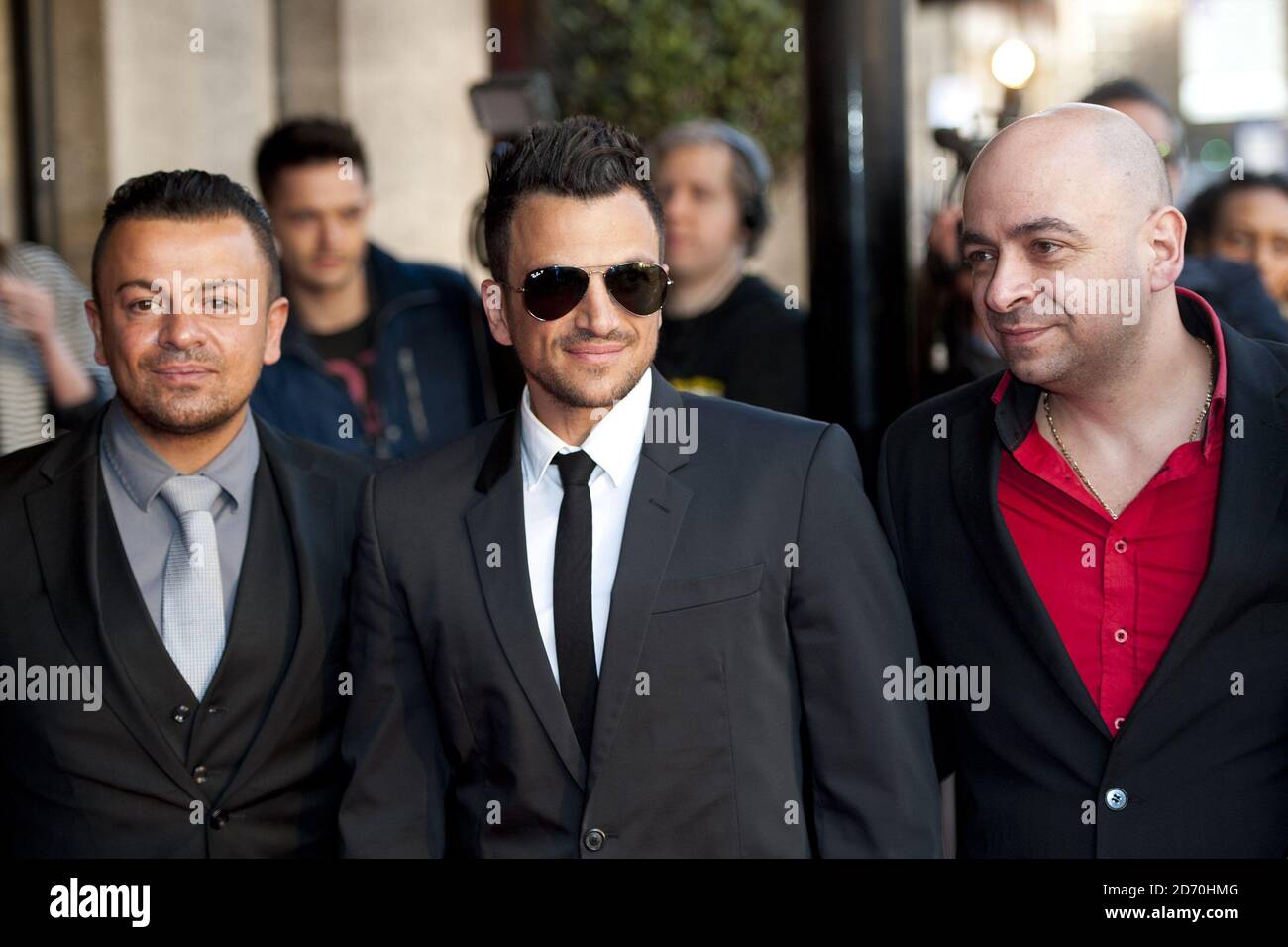 Peter Andre and brothers arriving at the Asian Awards, at the Grosvenor ...