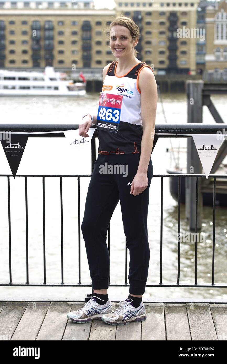 Kelly Sotherton pictured at a photocall for the London Marathon, at the ...
