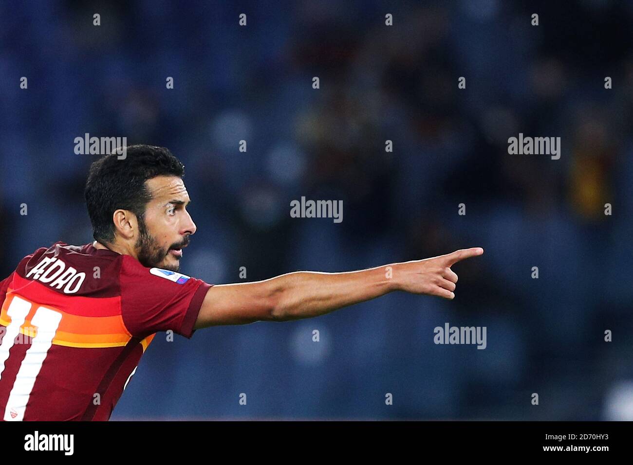 edro Rodriguez of Roma celebrates after scoring 1-1 goal during the ...