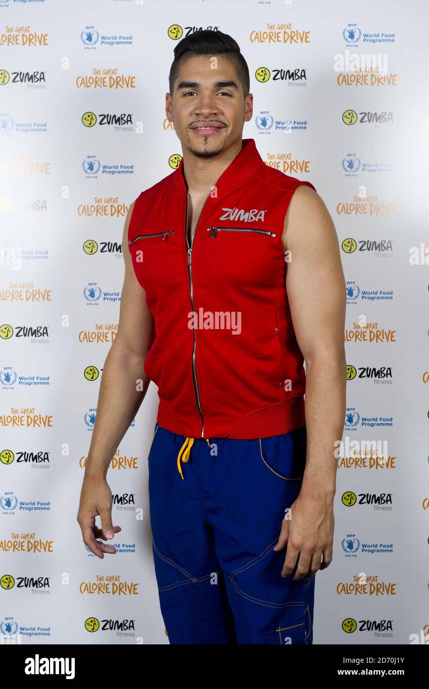 Louis Smith MBE and Jade Ewen pictured at the launch of Zumba Fitness ...